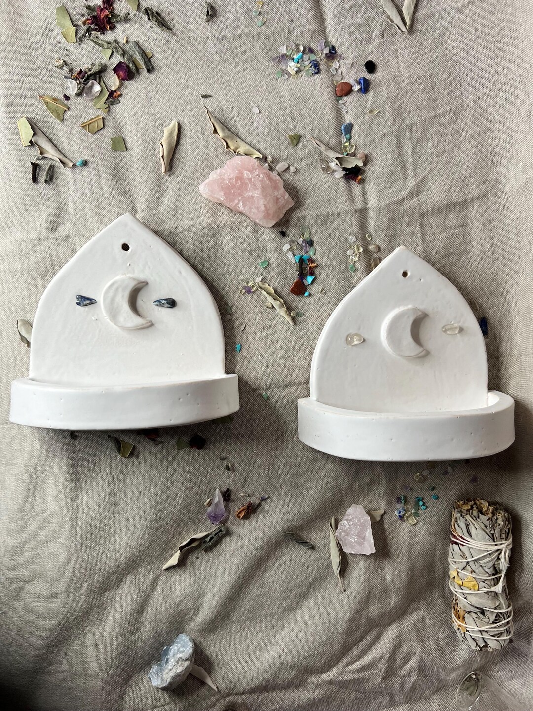 Altar Handmade Ceramic Altar Handmade Wall Hanger Moon Spiritual Art ...