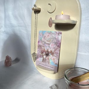 Altar Ceramic White Altar Pendulum Holder Spiritual Art Tarot Card ...