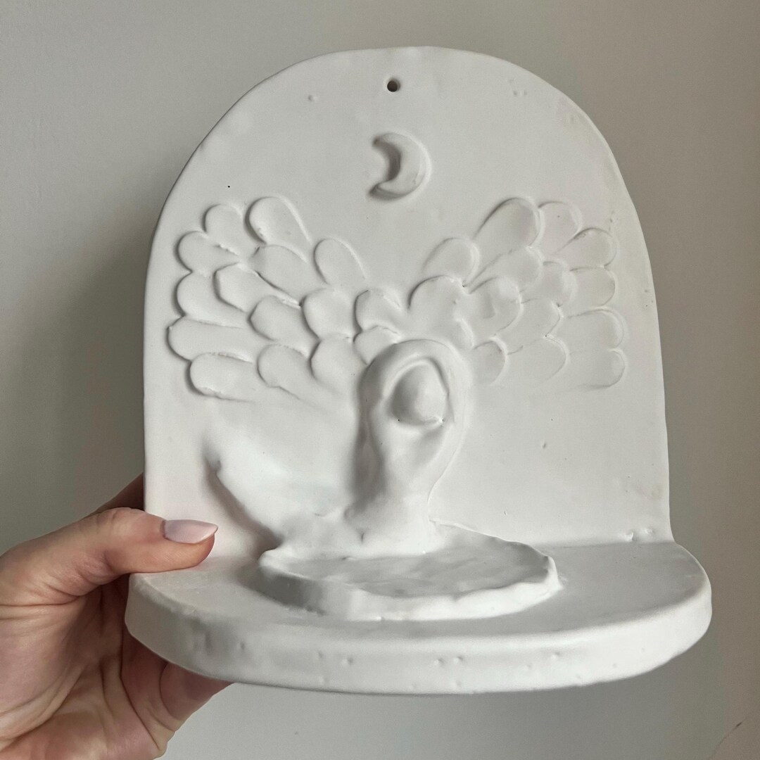 Handmade Ceramic White Angel Altar - Etsy
