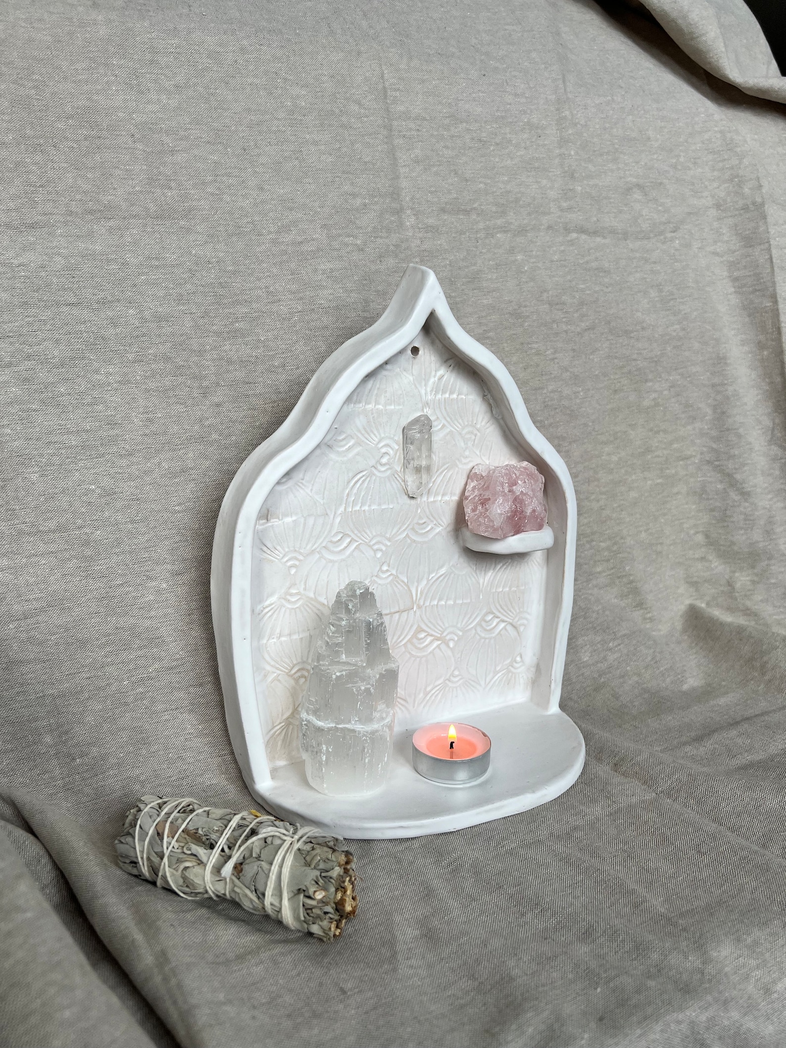 Ceramic Altar Goddess Spiritual Art Clear Quartz - Etsy