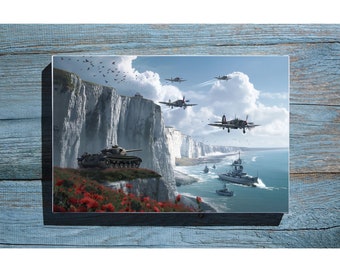 Spitfire WW2 Canvas Poster Digital Download RAF Remembrance Plane Poppy ...