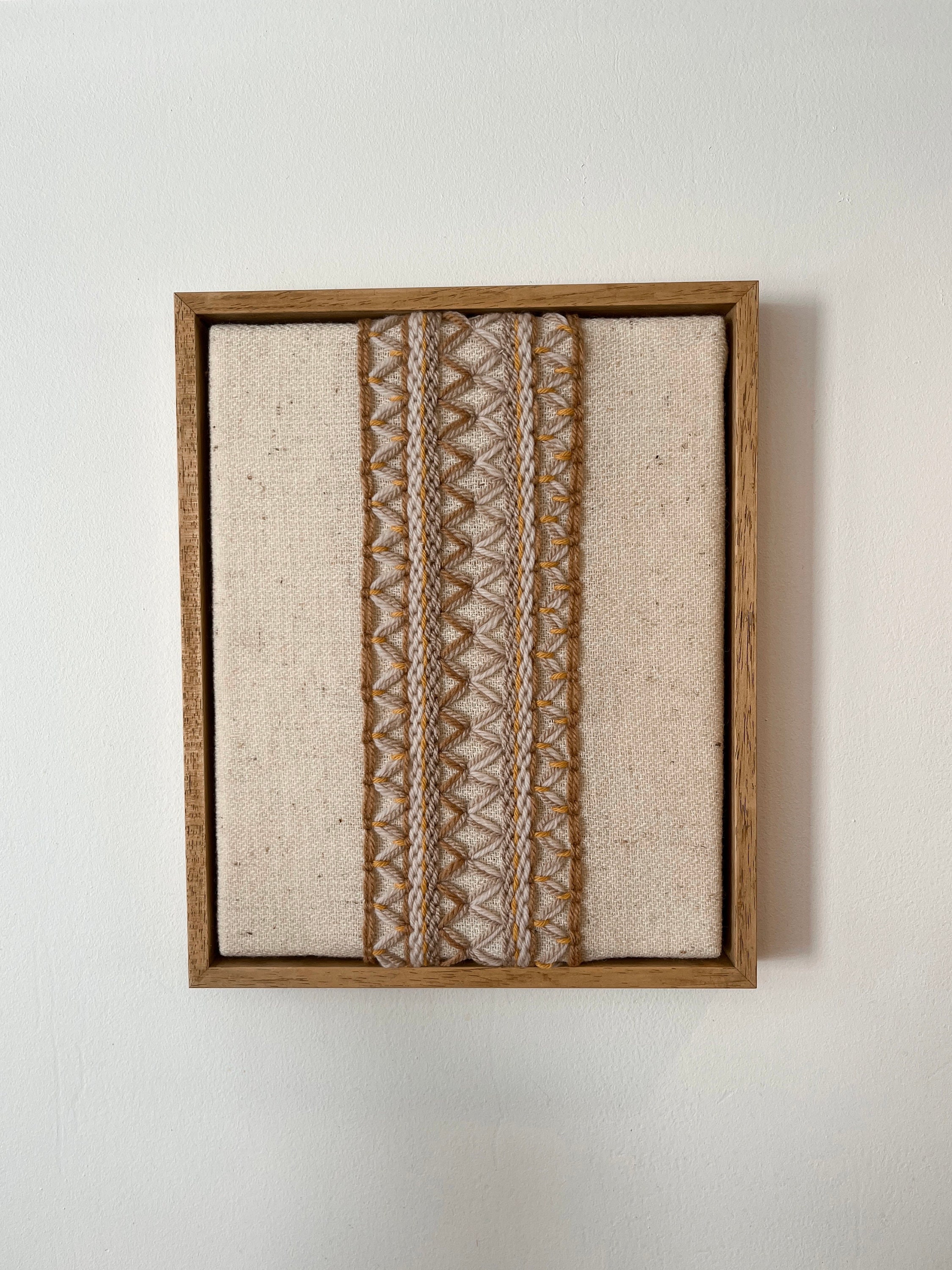 Framed Textile Art, Modern Embroidery, Floating Frame, Fiber Wall ...