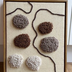 Framed Textile Art, Floating Frame, Modern Embroidery, Fiber Art ...