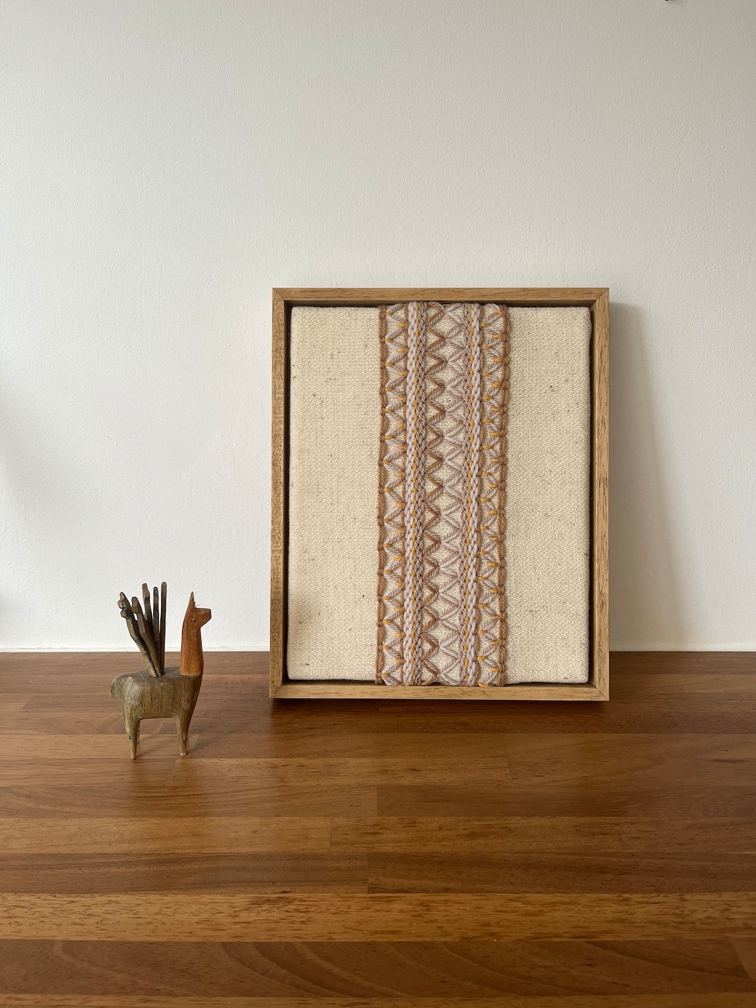 Framed Textile Art, Modern Embroidery, Floating Frame, Fiber Wall ...