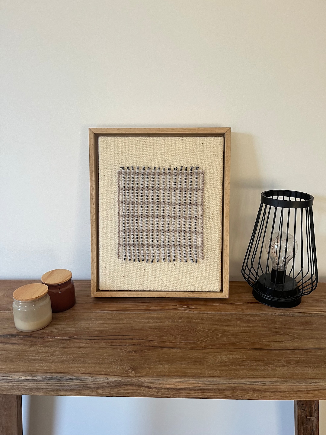 Framed Textile Art, Modern Embroidery, Floating Frame, Fiber Wall ...
