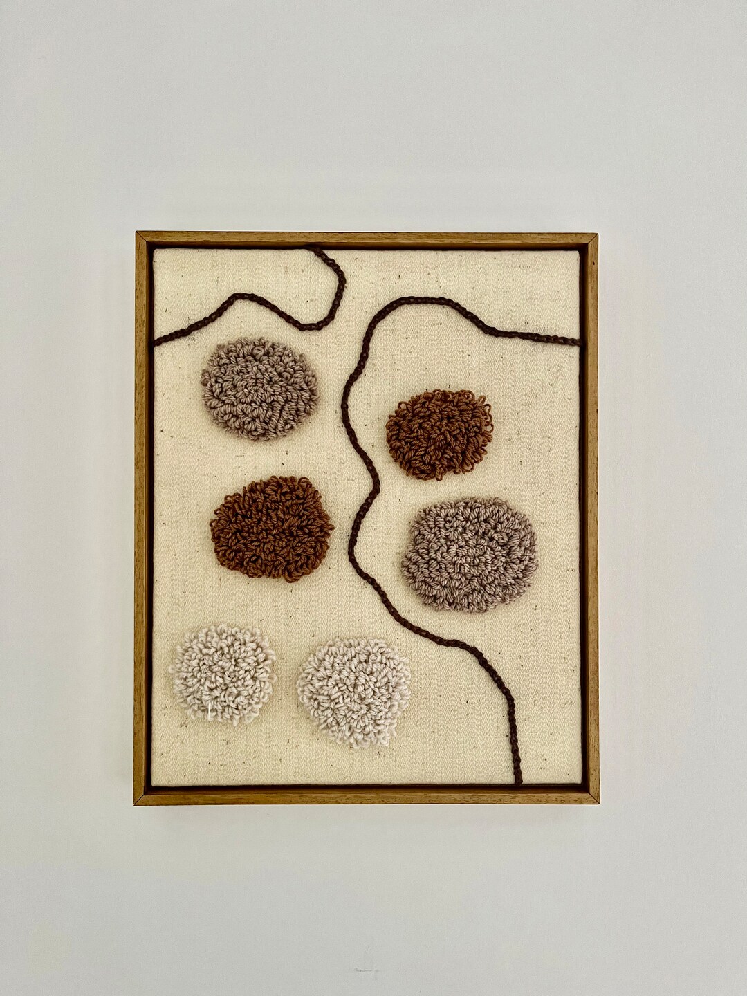 Framed Textile Art, Floating Frame, Modern Embroidery, Fiber Art ...