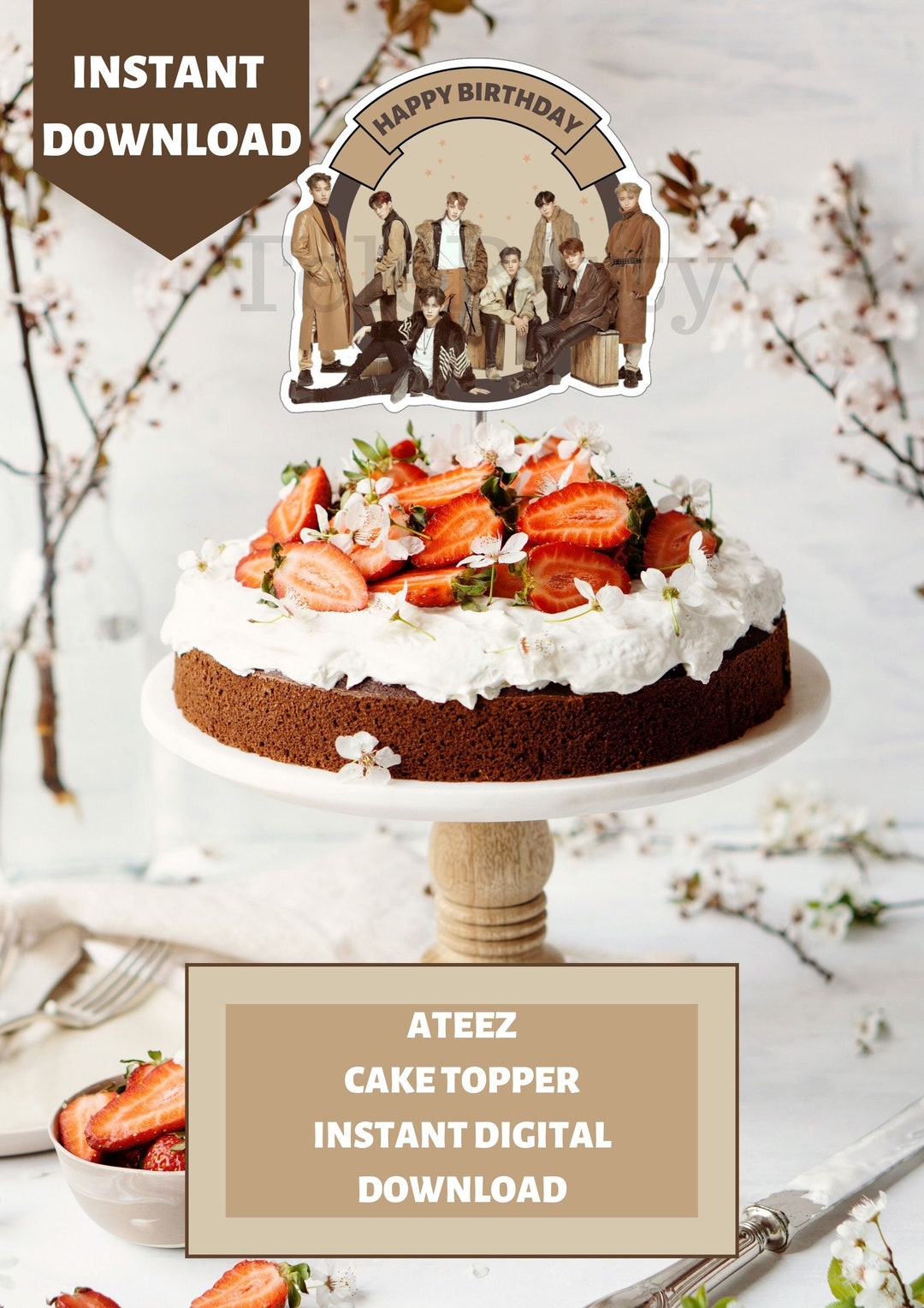 Ateez Centerpiece, Ateez Cake Topper, Ateez Printable Cake Topper ...