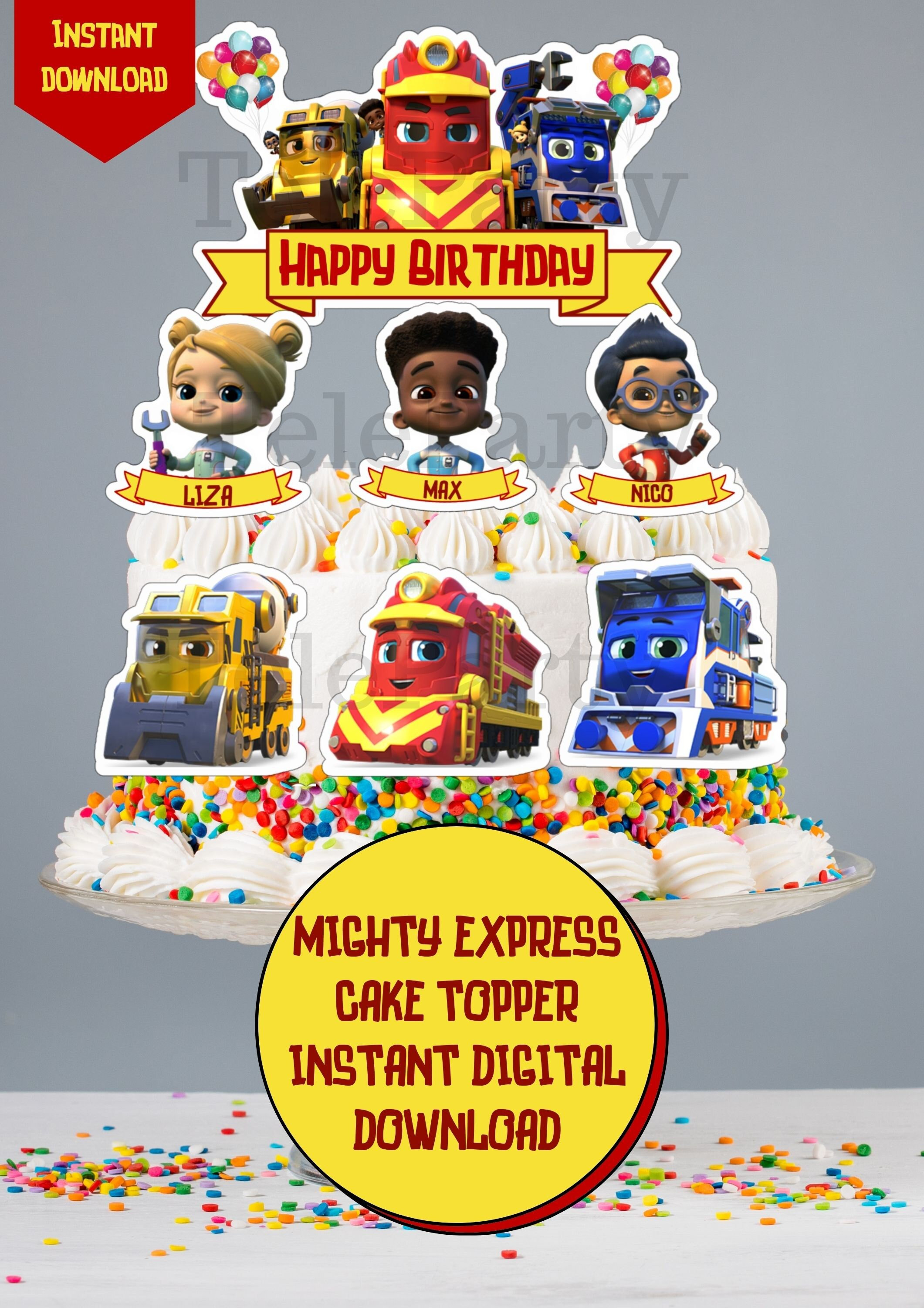 Mighty Express Cake Topper Mighty Express Printable Cake - Etsy
