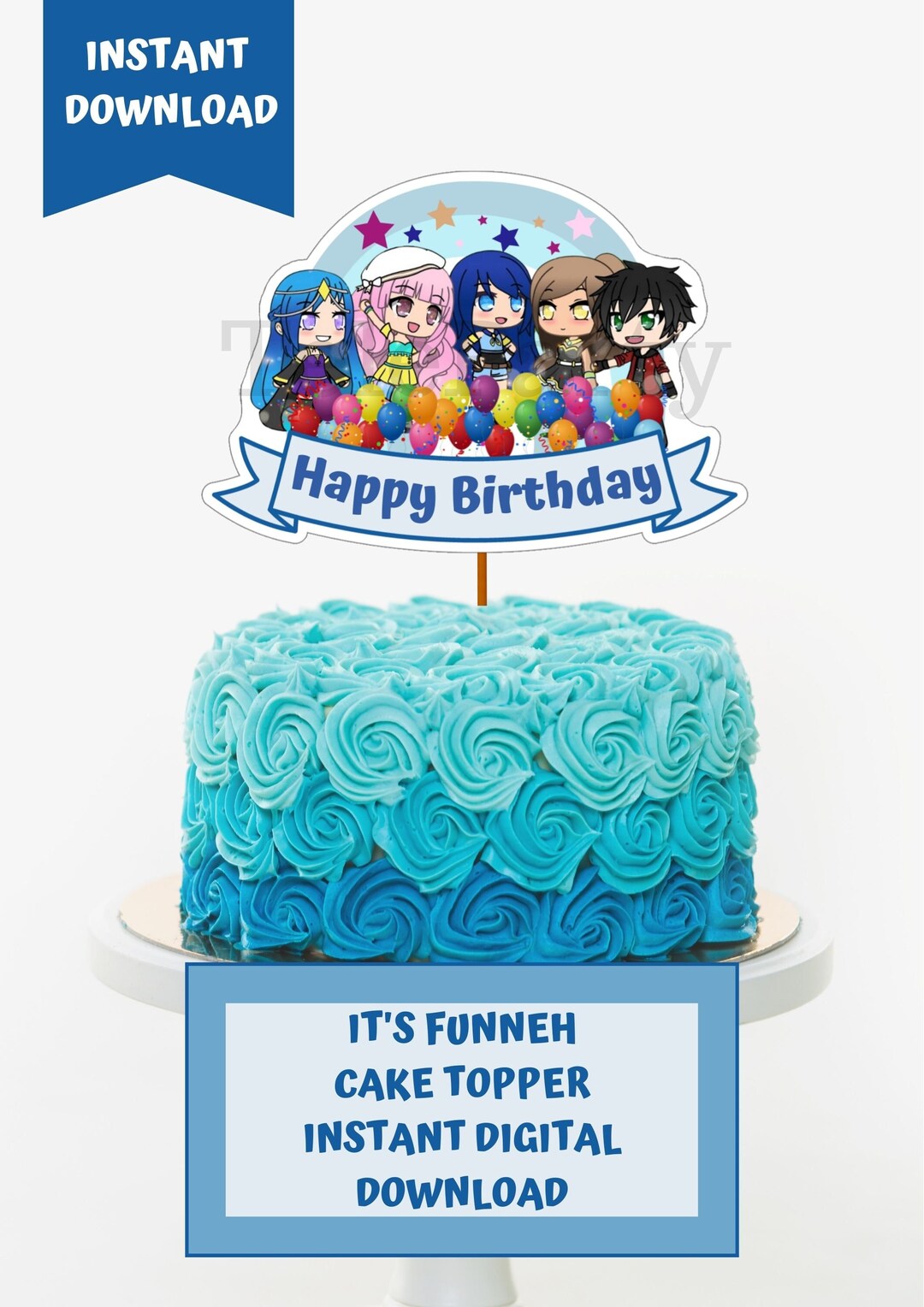It's Funneh Centerpiece, It's Funneh Cake Topper, It's Funneh Printable ...