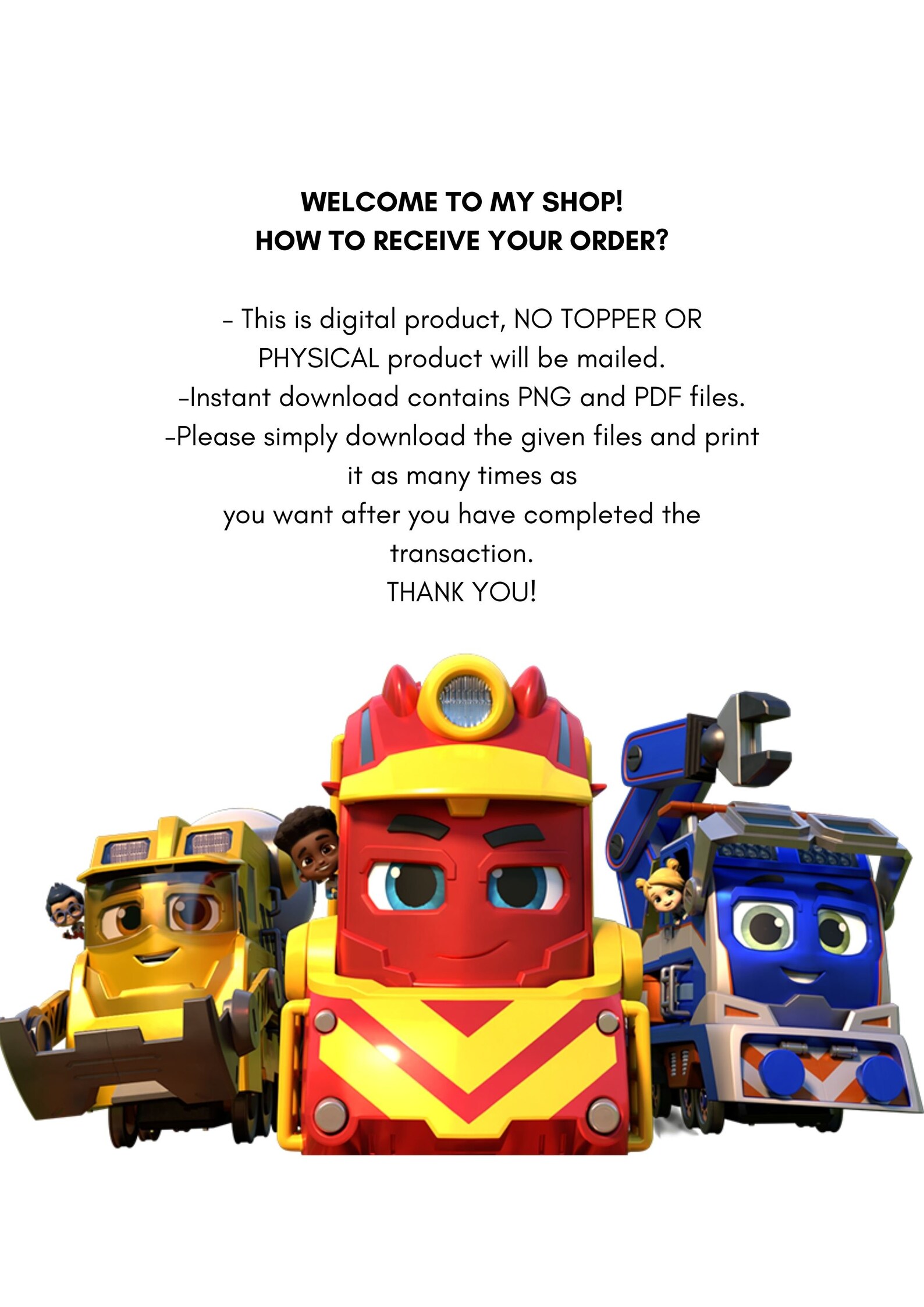 Mighty Express Cake Topper, Mighty Express Printable Cake Topper ...