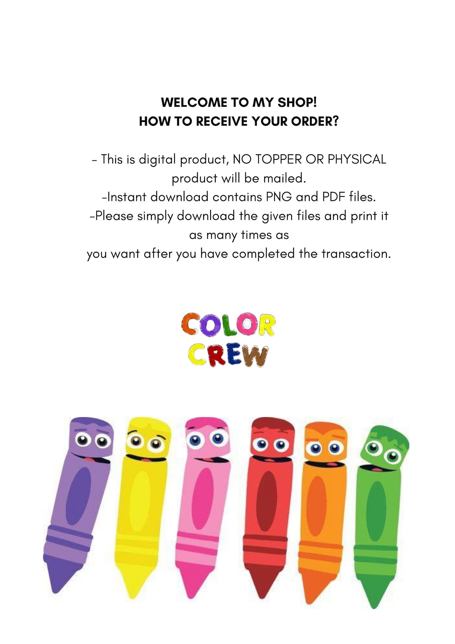 Color Crew Cake Topper, Color Crew Printable Cake Topper, Color Crew ...