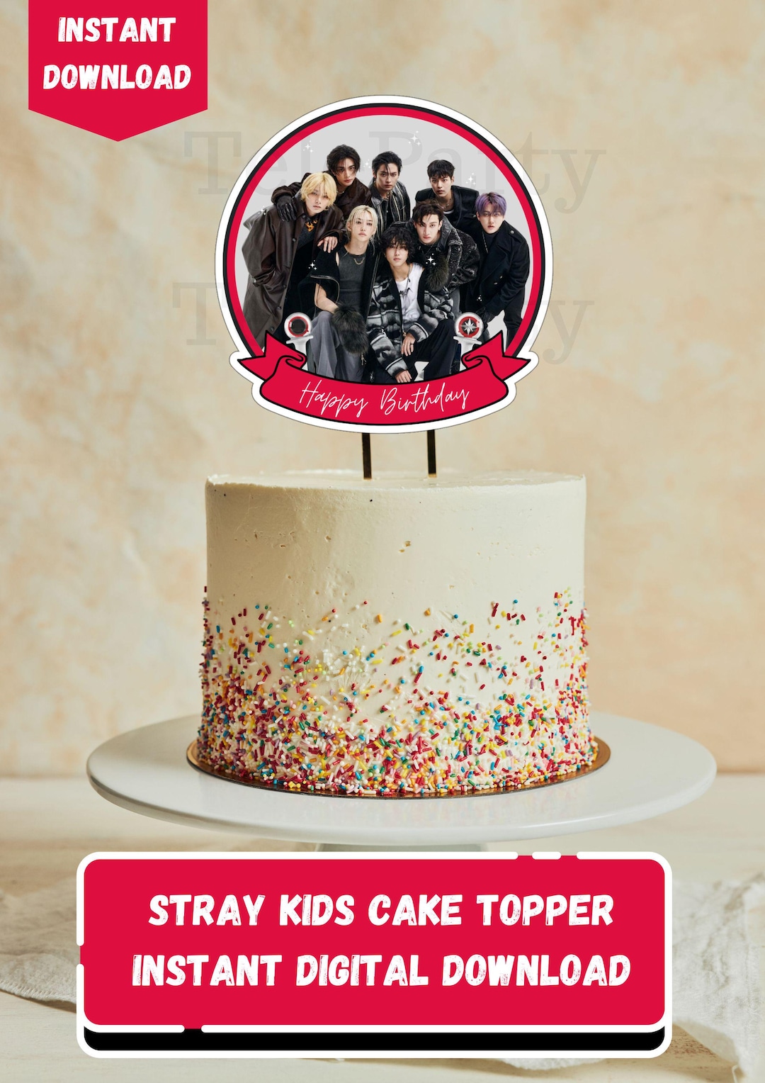 Stray Kids Birthday Cake Topper, Kpop Party Decor (digital) - Etsy