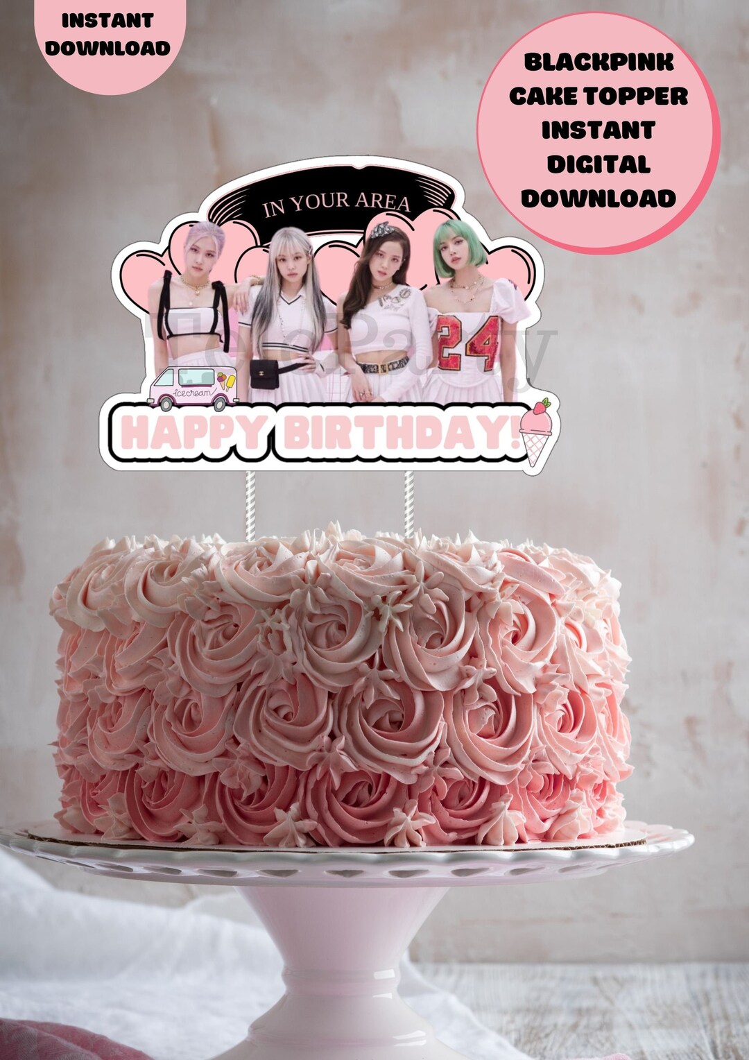 Blackpink Centerpiece Blackpink Cake Topper Blackpink - Etsy
