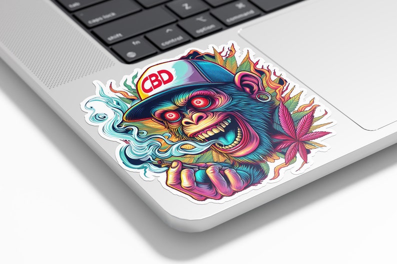 Sticker Pack Vinyl Stickers Monkey Psychedelic Cap Smokes Artistic ...