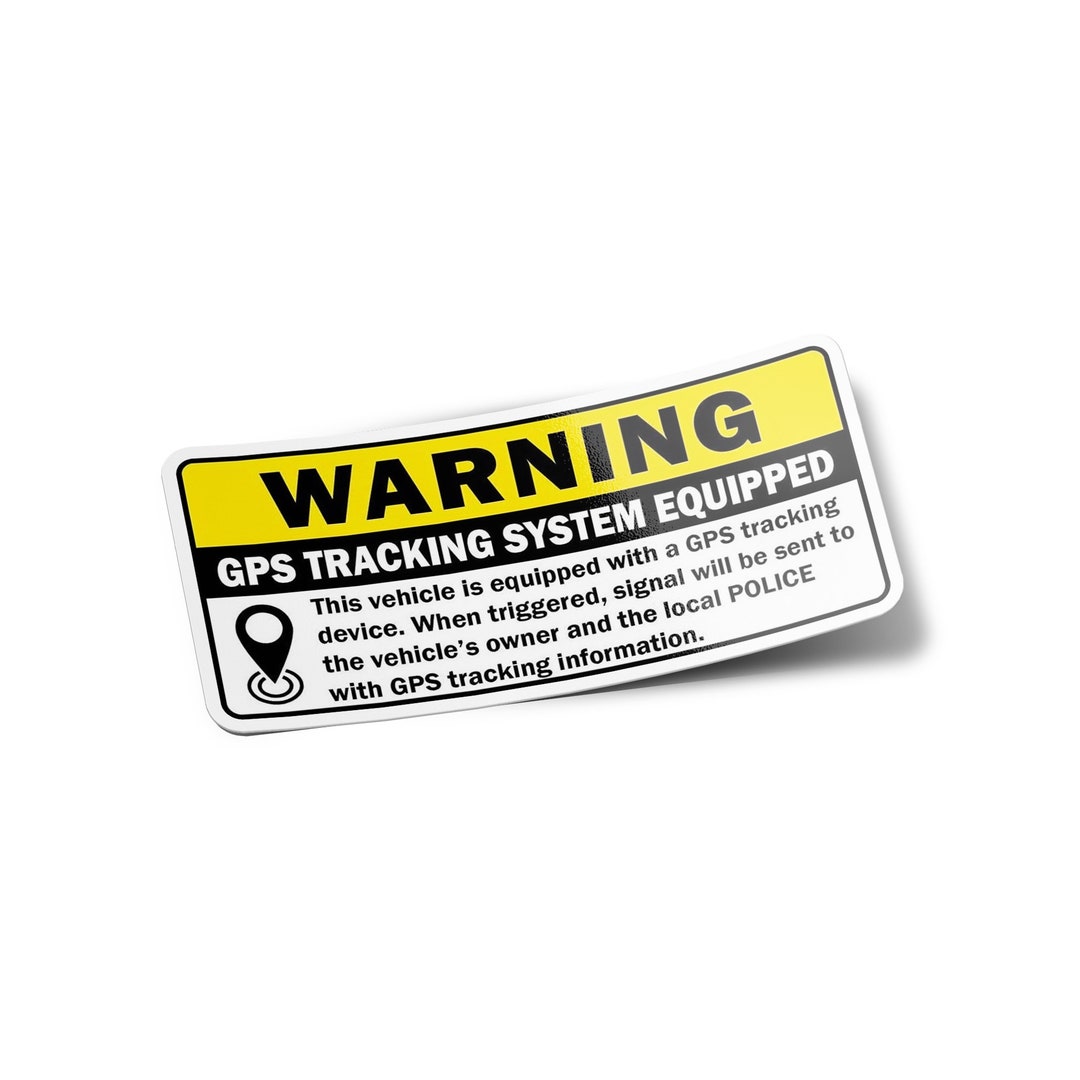 Pack STICKERS STICKERS Warning GPS Tracking System Equipped Anti-theft ...