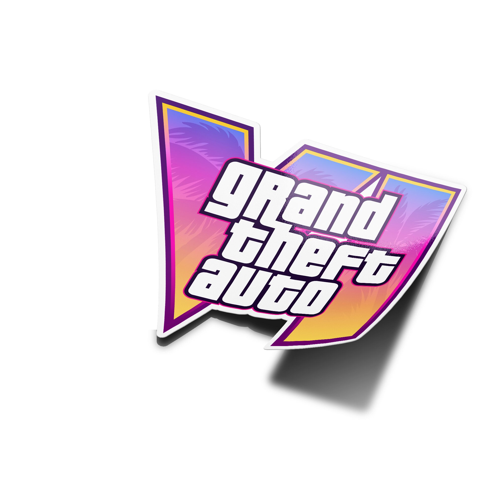 Pack STICKERS GTA 6 Logo Vinyl Cut Shape Video Game Rockstar - Etsy