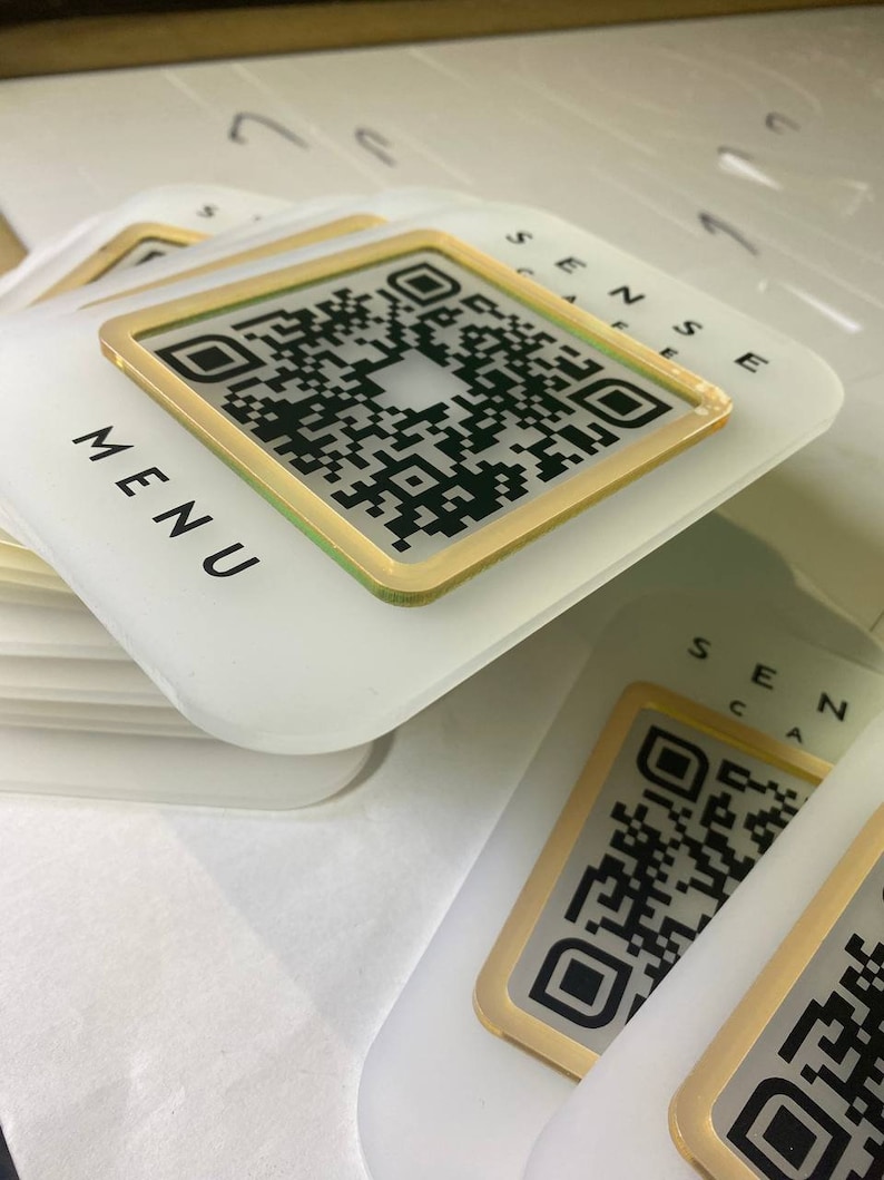 Menu QR Code Sign for Business Social Media Sign QR Code Sign Instagram ...