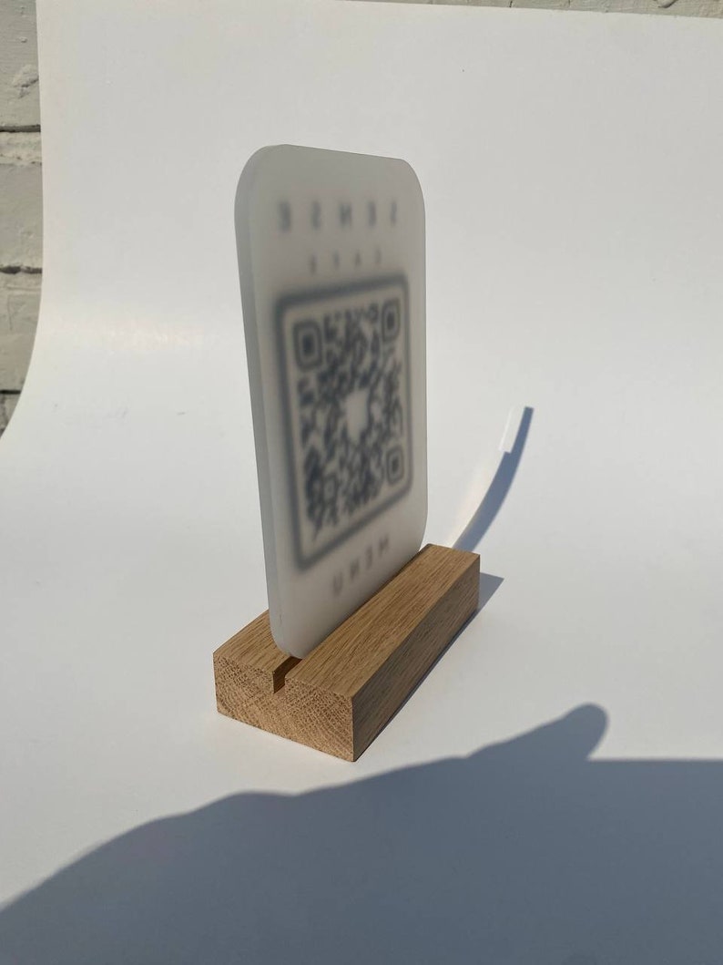 Menu QR Code Sign for Business Social Media Sign QR Code Sign Instagram ...