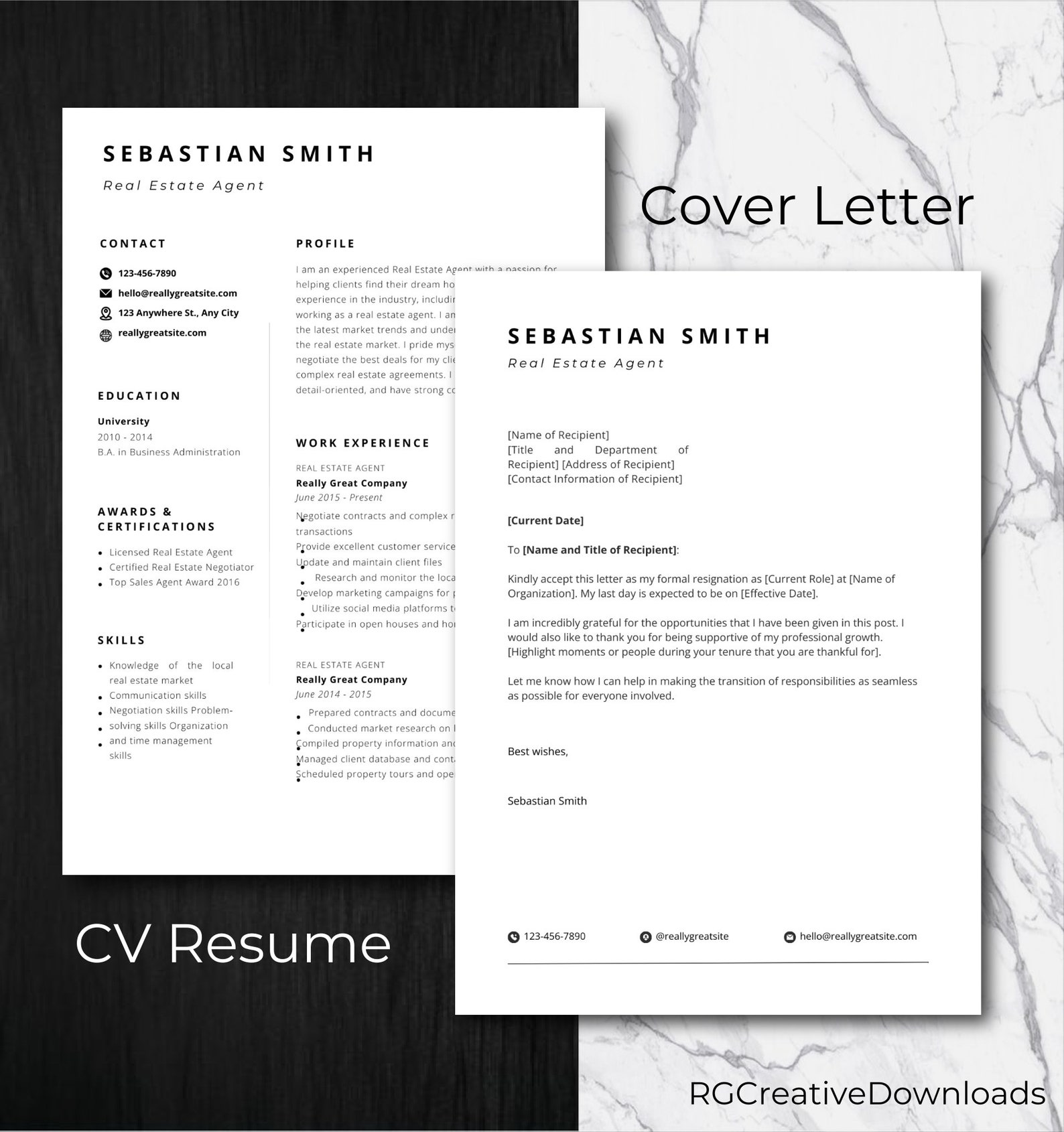 CV Template Resume Word, Changeable CV, Word CV, Minimalist, Aesthetic ...