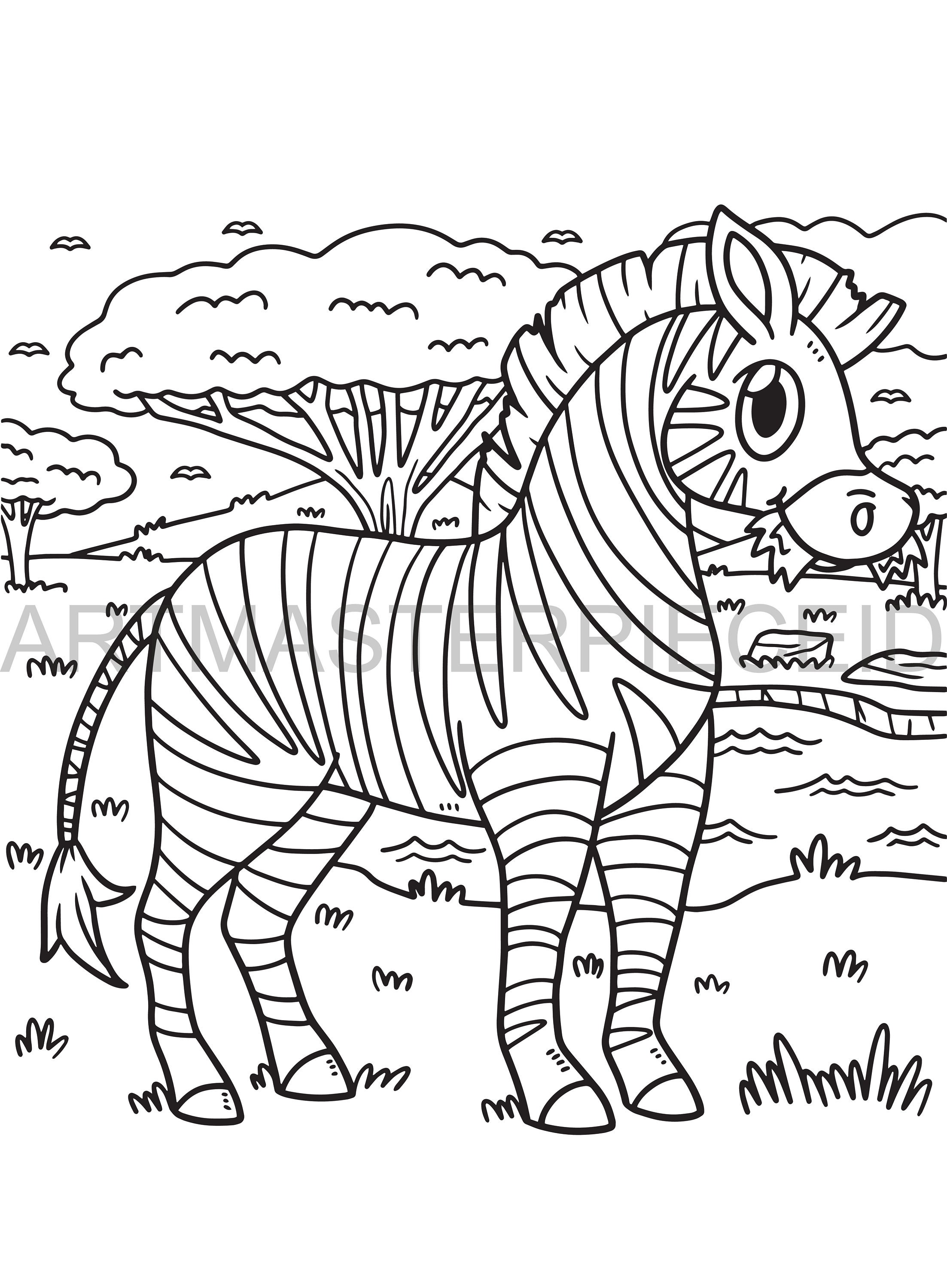 Animal Colouring Printable Pages Digital Download Kids - Etsy