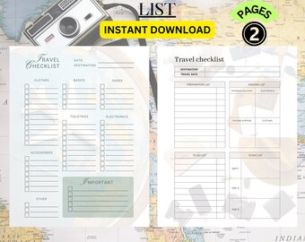 Editable Travel Packing List Google Sheets Customizable Packing ...