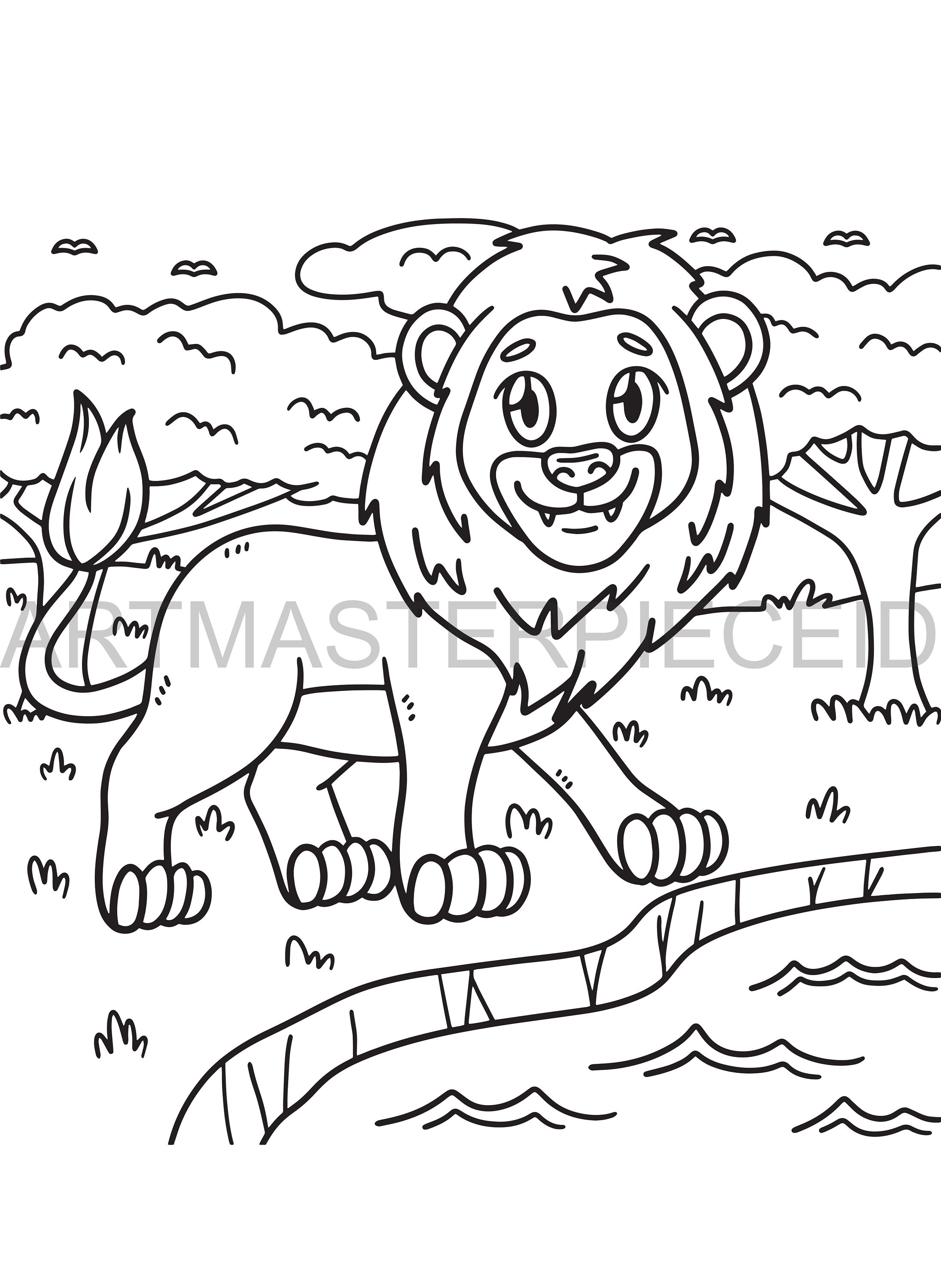 Animal Colouring Printable Pages Digital Download Kids - Etsy