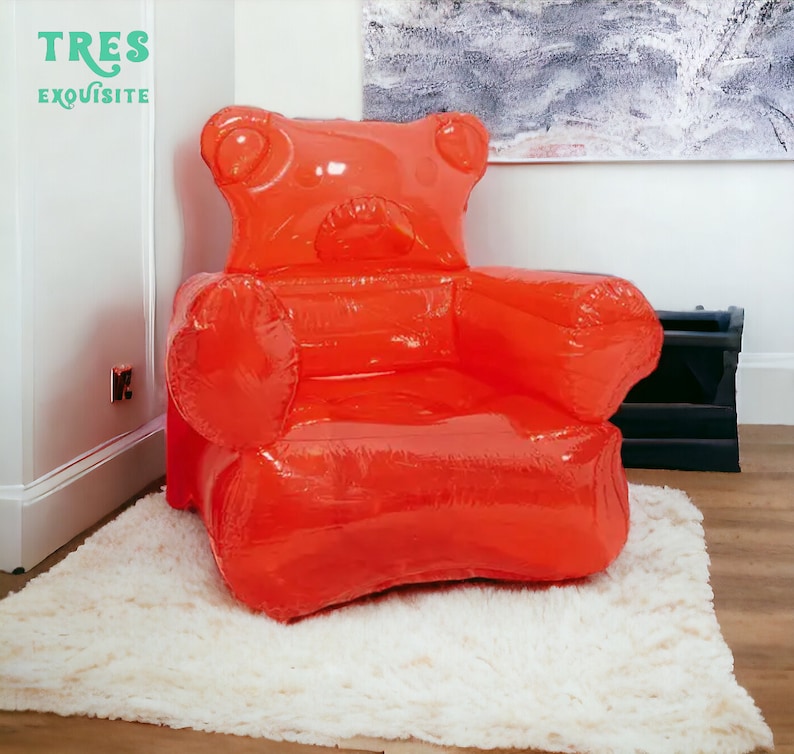 Gummy Bear Inflatable Sofa Cute Chair Lazy Sofa Sleeping Bag Home, Yard ...