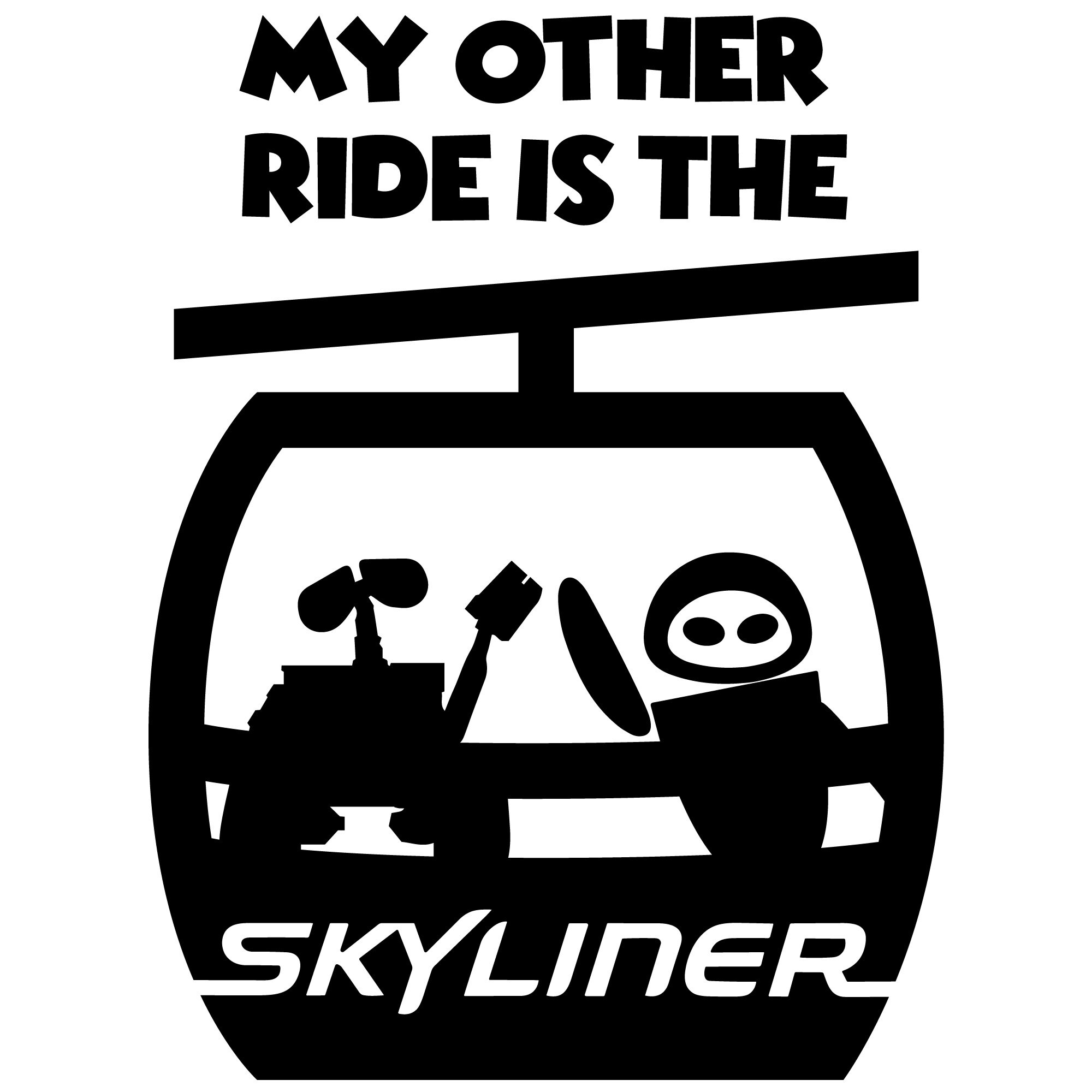 My Other Ride is the Skyliner WALL-E and EVE Vector Image - Etsy