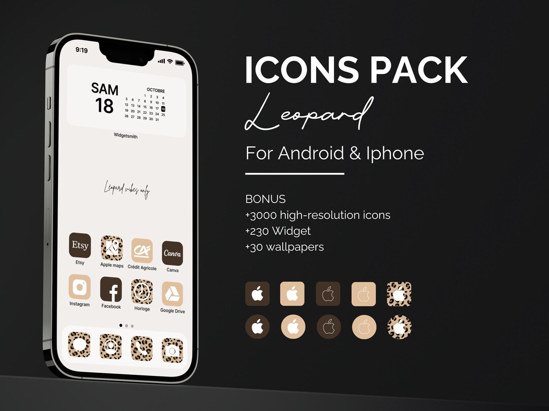 Leopard Ios App Icons Pack for iPhone & Android | 3000+ Aesthetic Icons ...