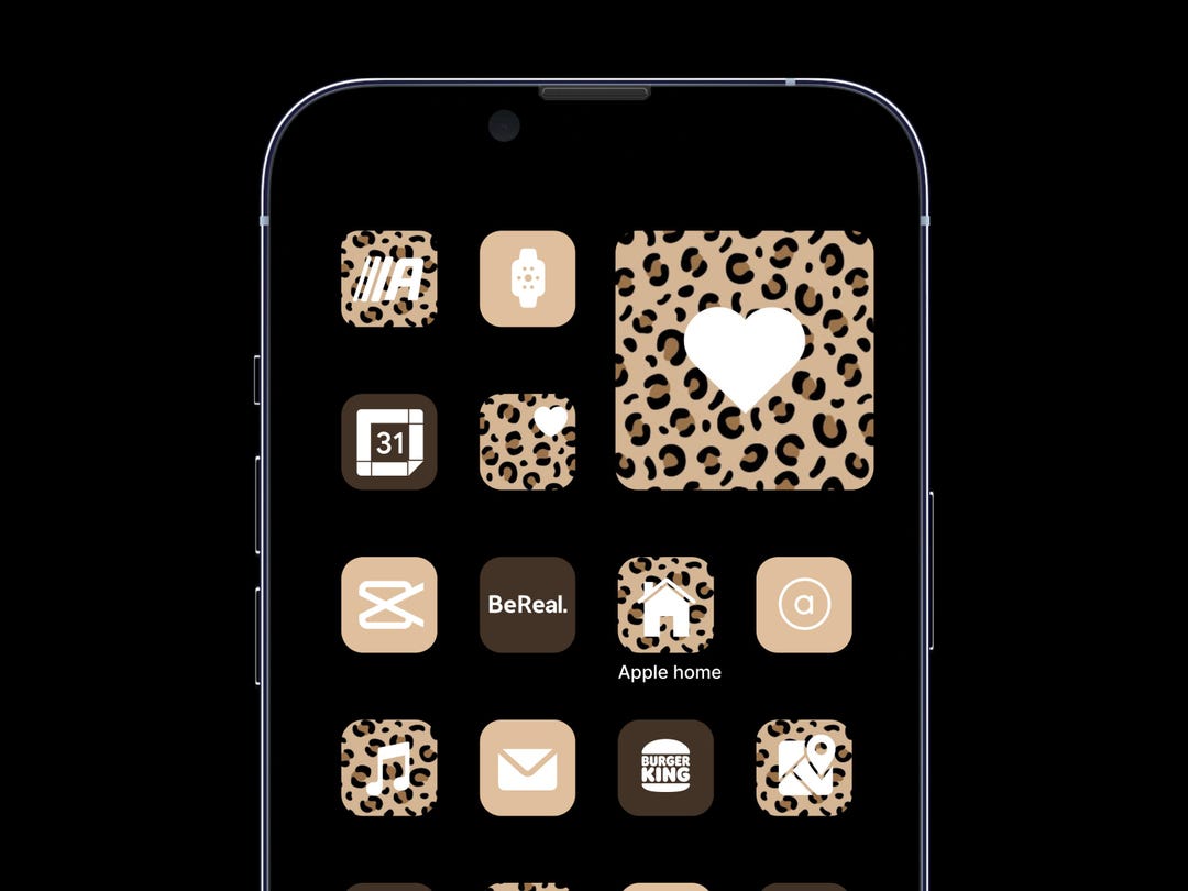 Pack of +3000 Leopard Icons for iPhone or Android | Aesthetics Icons ...