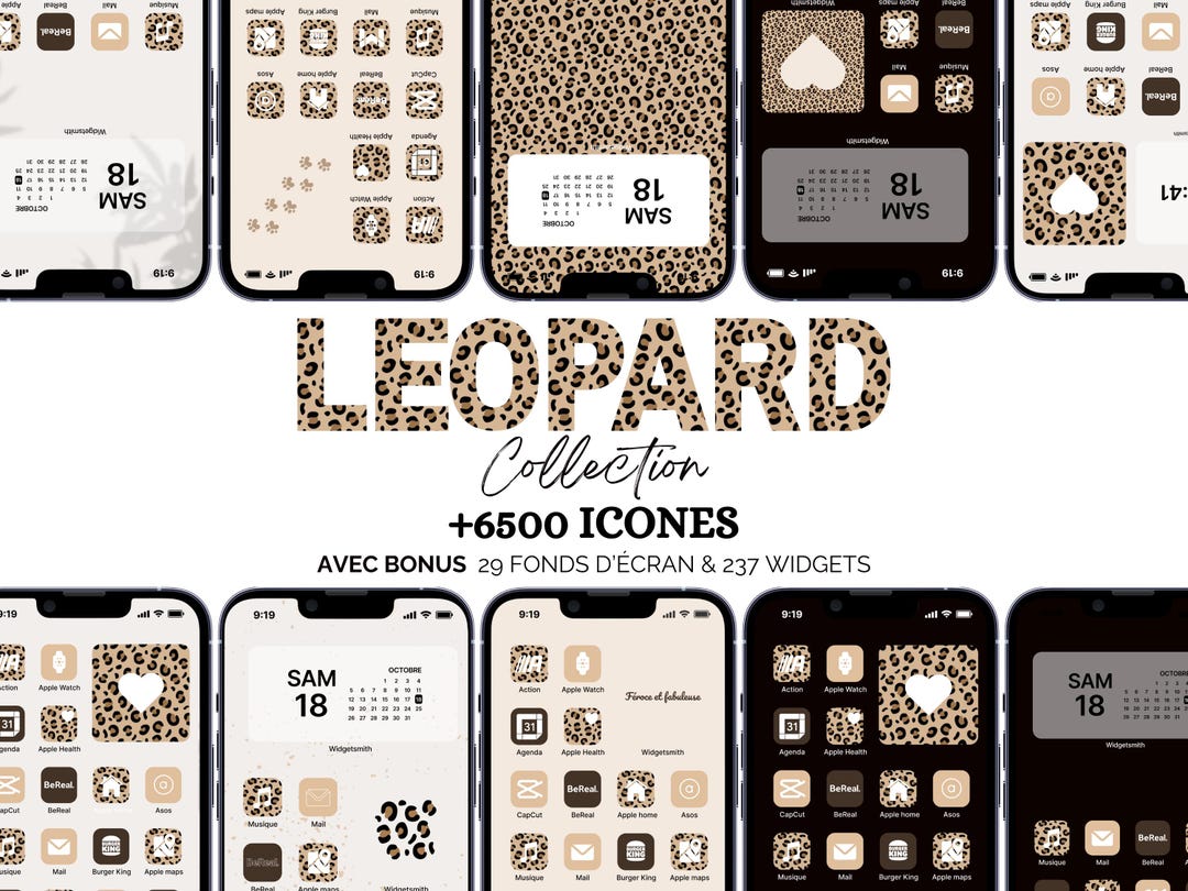 Leopard Ios Icons Pack | 6500 App Icons for iPhone Android | Aesthetic ...