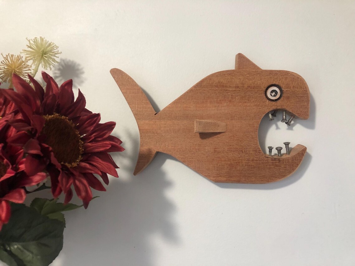 Here Fishy Fishy, Wooden Fish Wall Sculpture Wood Fishing Wall Hanging ...