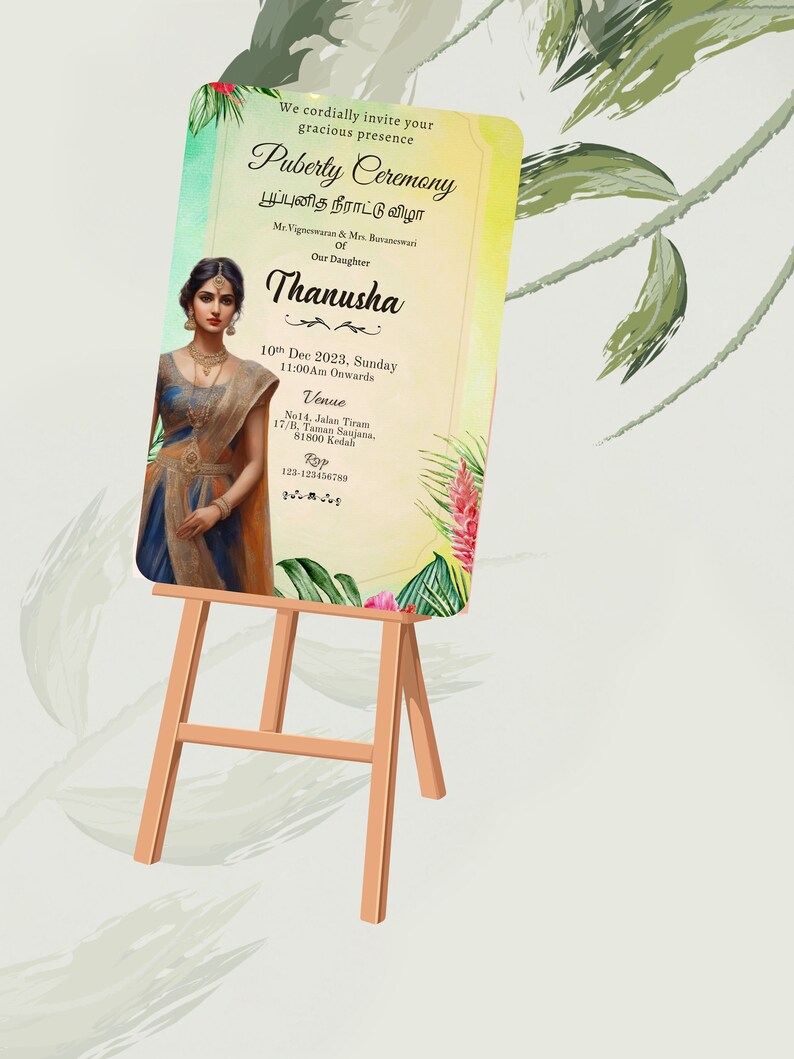 Puberty Ceremony Invitation Digital Template Canva Editable and ...