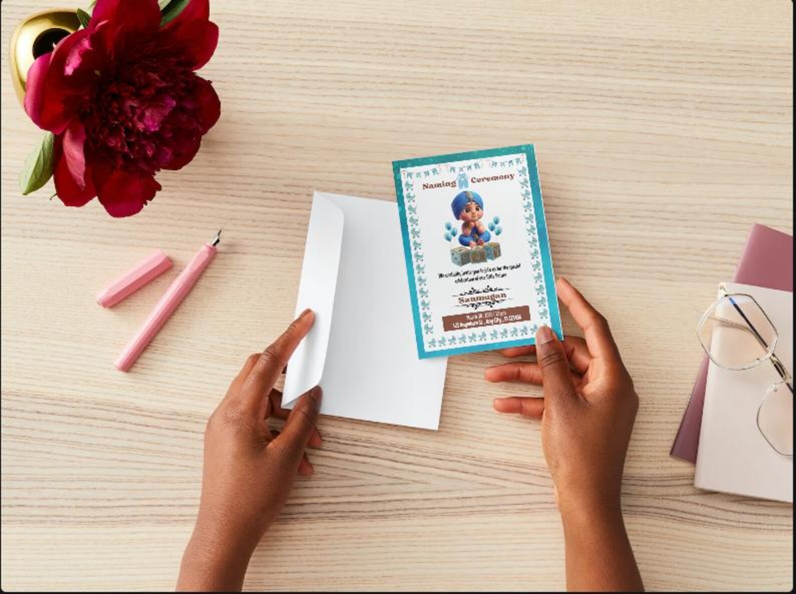 Naming Ceremony Invitation Digital Template Canva Editable and ...