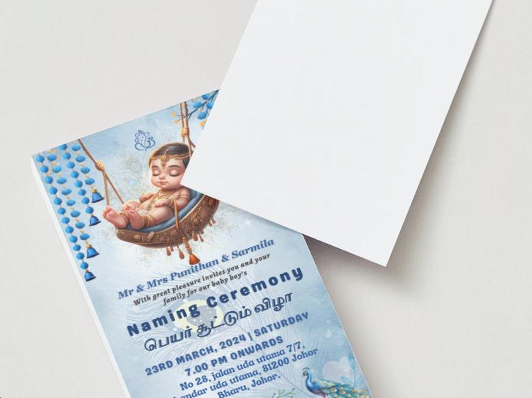 Naming Ceremony Invitation Digital Template Canva Editable and ...