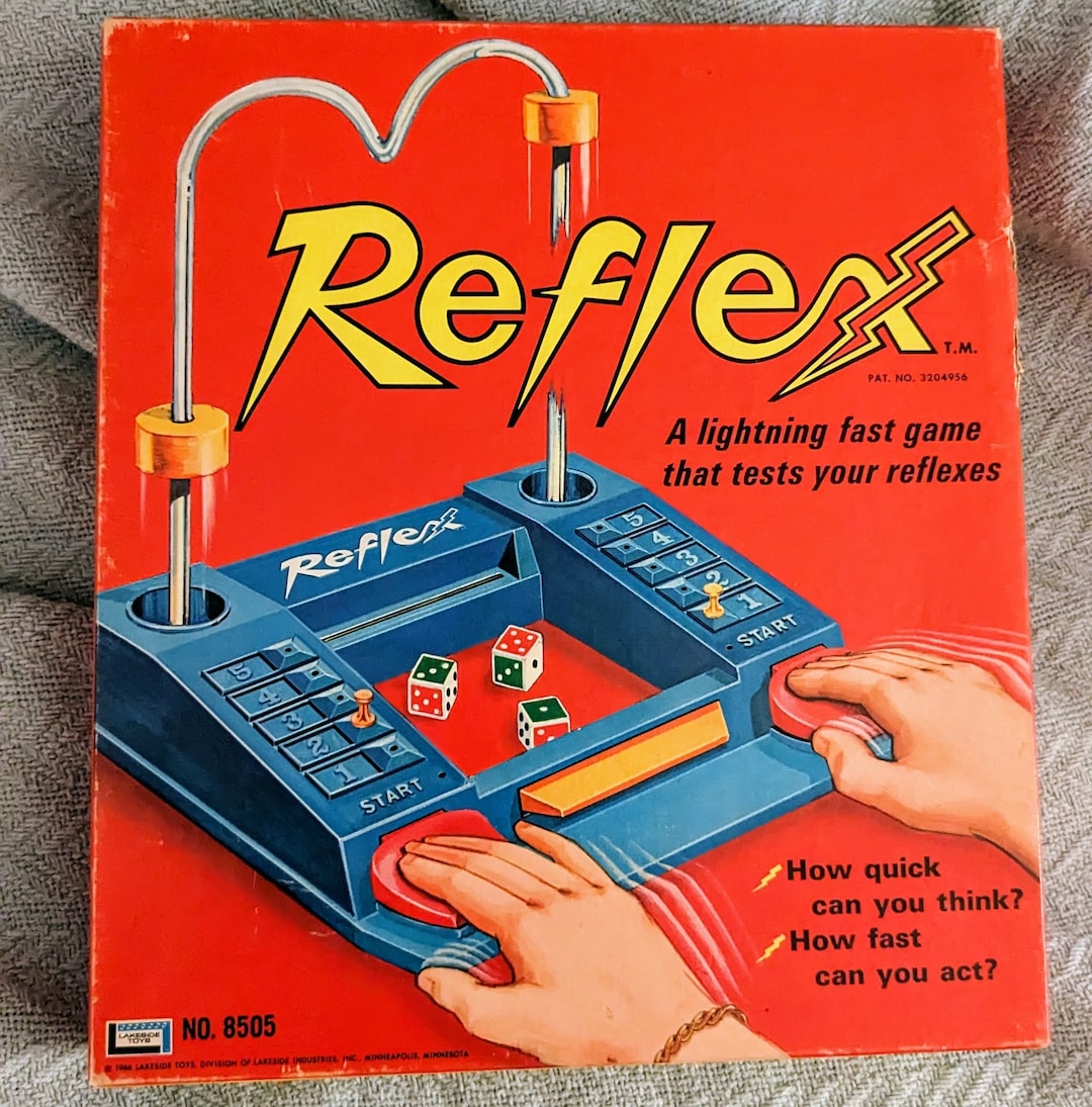 Vintage Lakeside Toys THE REFLEX Game 1966 Lightning Fast Game That ...