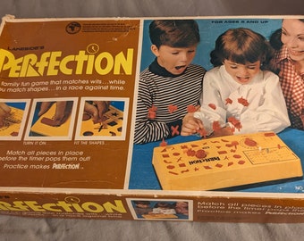 Vintage Perfection Game Lakeside 1977 COMPLETE Match Shapes Against ...