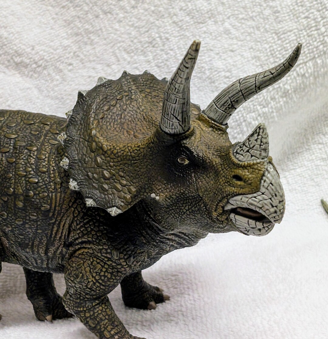 Jurassic Park Triceratops PAPO Dinosaur Museum Figure 2005 Import ...