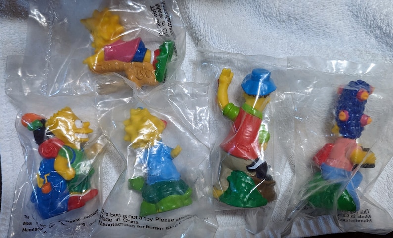 The Simpsons Burger King Vintage Pencil Toppers Toys 1990 Mint in ...