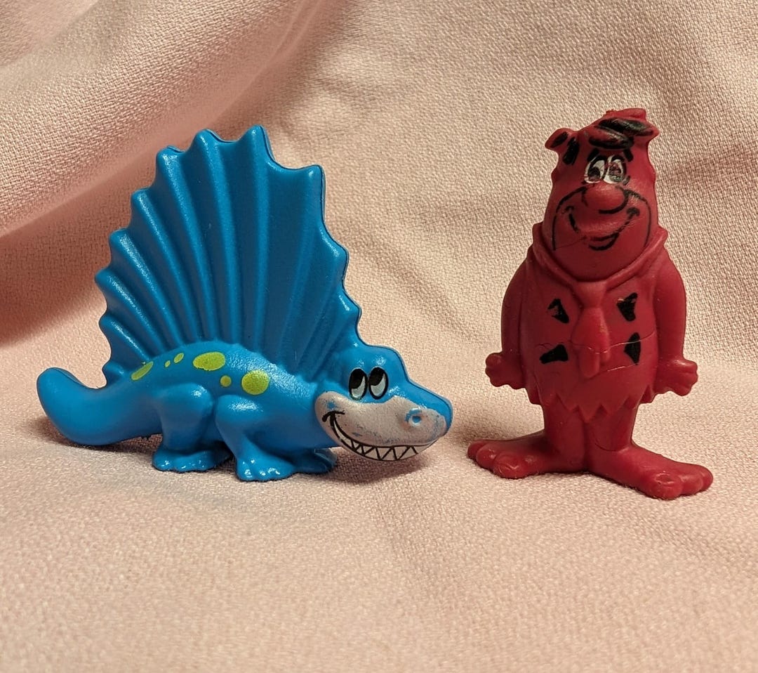Flintstones Pebbles Cereal 1987 Fred and 1992 Dinosaur Dimetrodon ...
