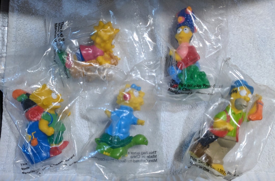The Simpsons Burger King Vintage Pencil Toppers Toys 1990 Mint in ...