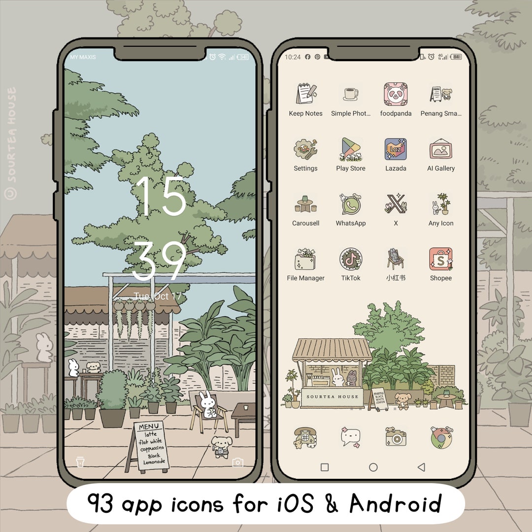 Walnut Muted Tone Icon Set | Kawaii Icons Pack | iPhone Ios Theme ...