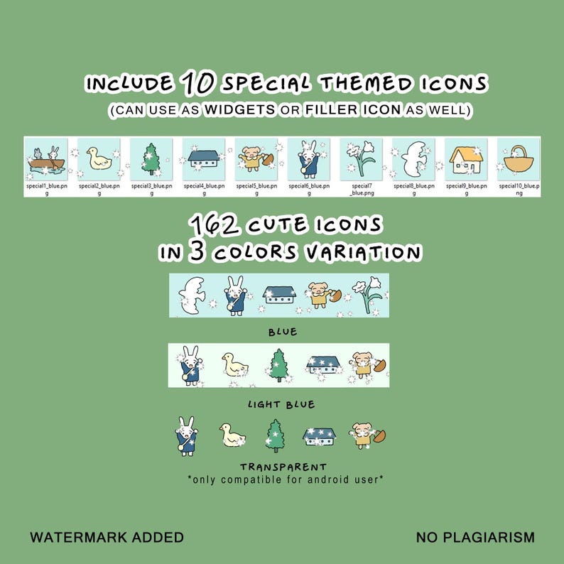 Green Lake Serenity Icon Set, Cute Icons Pack, iPhone Theme, Cute App ...