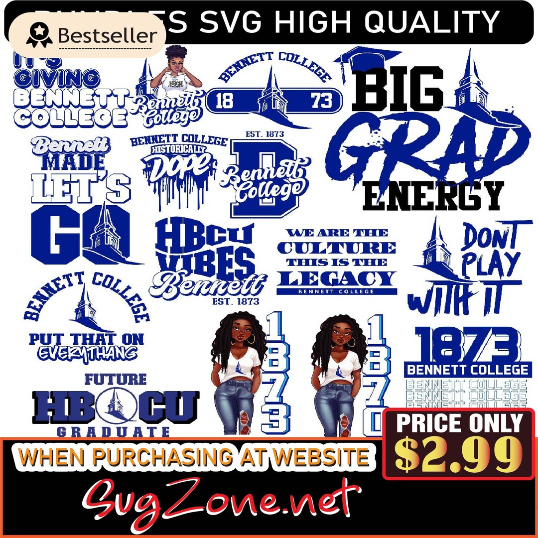 Hbcu Excellence With Bennett College Svg Designs - Etsy Canada