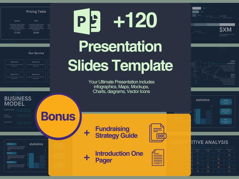 Powerpoint Pitch Deck & Fundraising Pack | + 120 Slides | Startup Guide ...