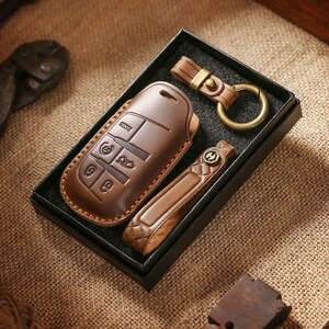 Handmade Leather Key Fob Cover Compatible for Jeep Commander Compass ...