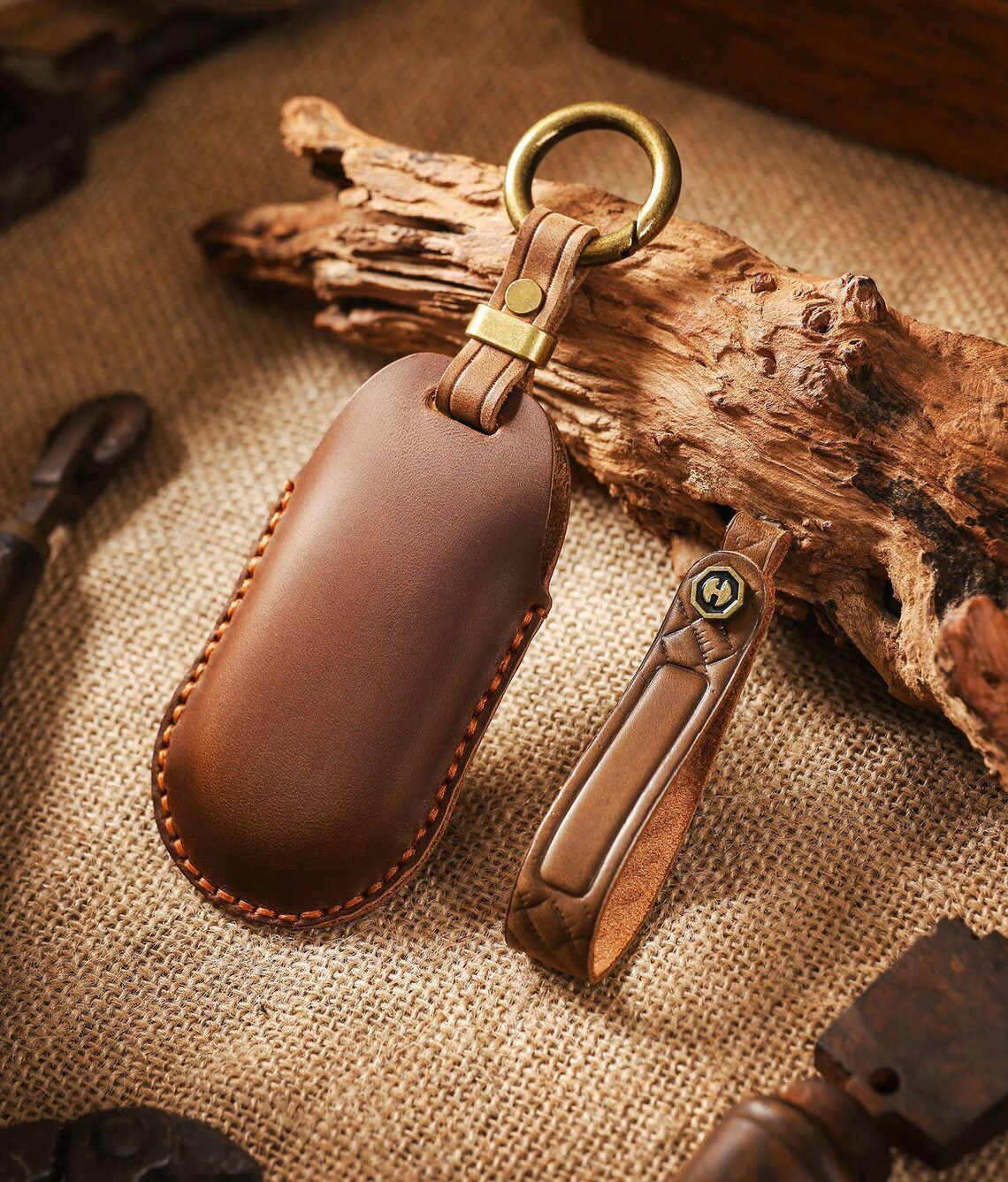 Handmade Leather Key Fob Cover Compatible for Maybach Mercedes S Class ...