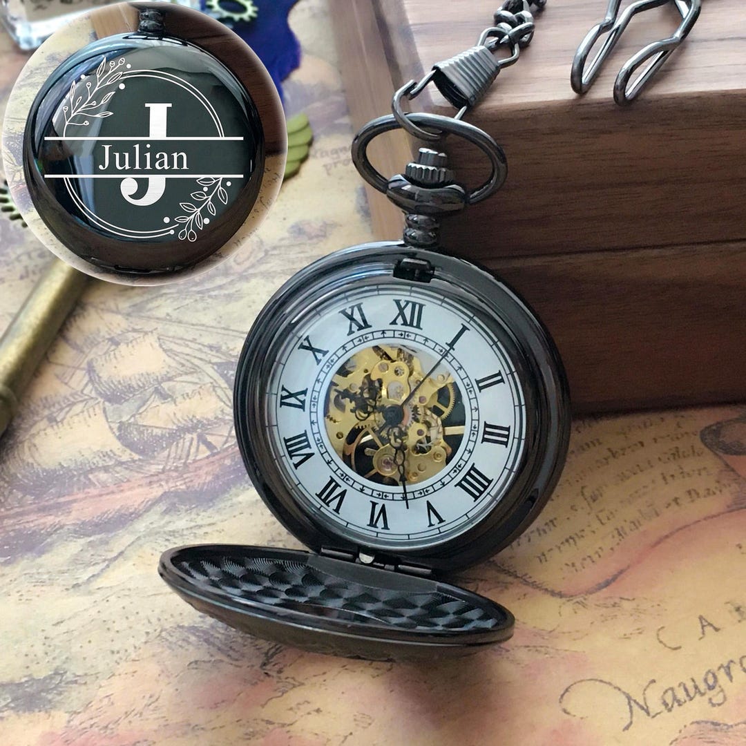 Engraved Pocket Watch – Personalized Fathers Day Gift, Wedding Gift ...