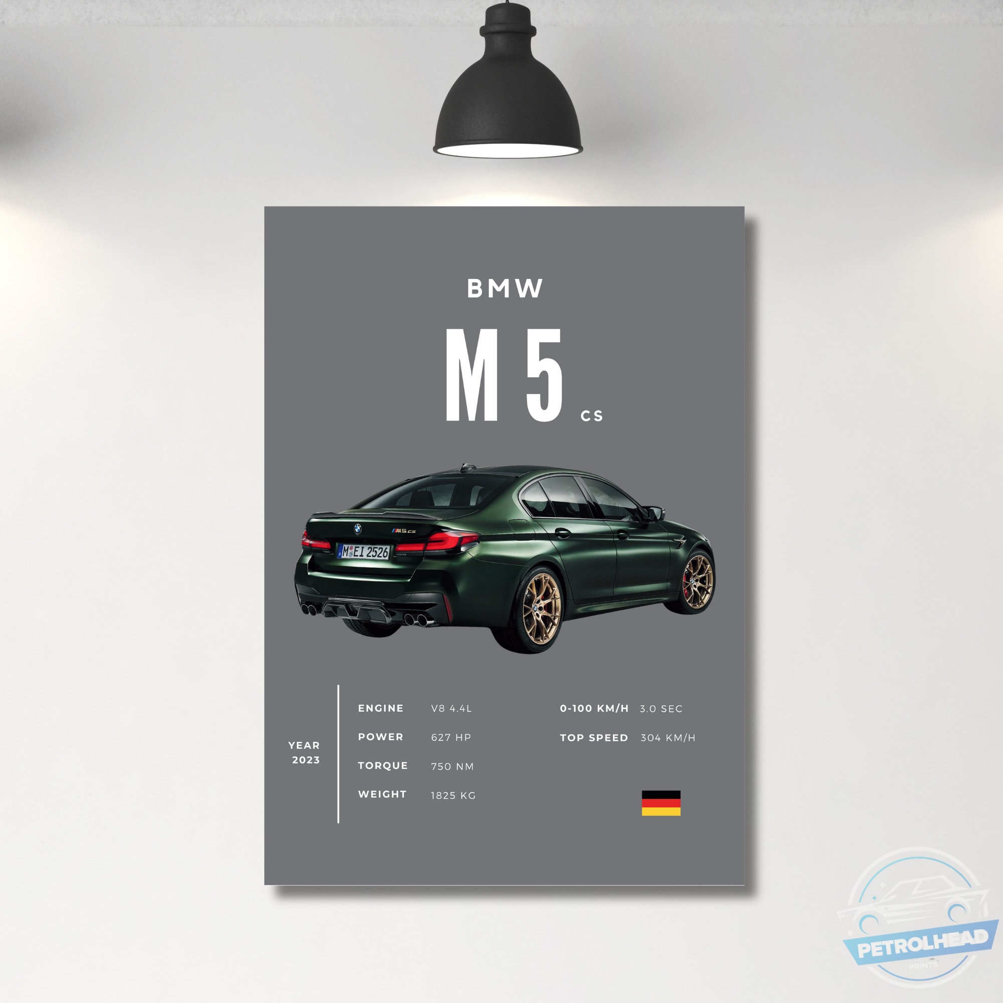 BMW Poster Print M5 CS Poster Sports Car Poster Wall Art Car ...