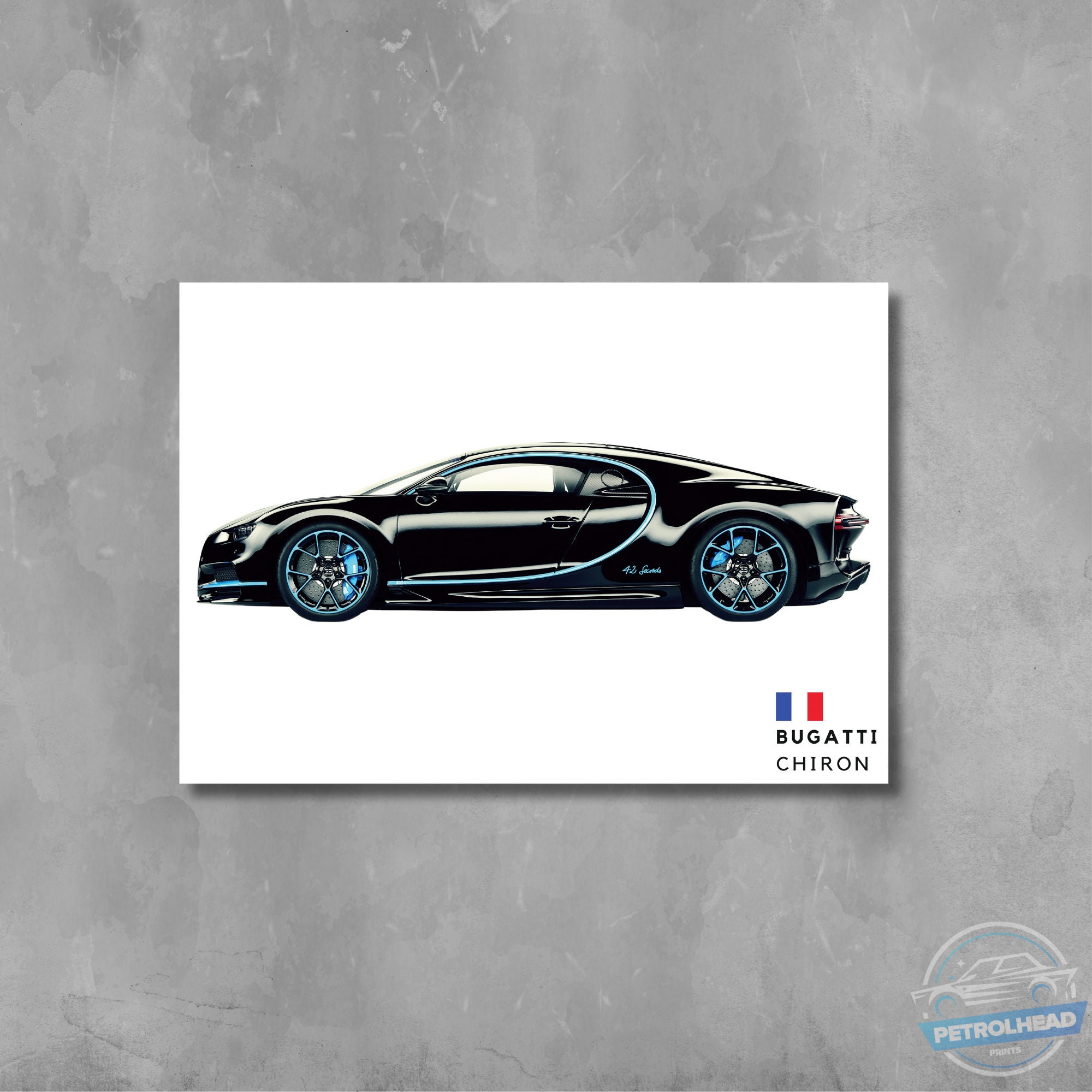 Bugatti Poster Print Chiron Poster Super Car Poster Wall Art Car ...
